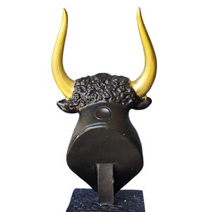 Minoan Minotaur Ancient Greek Mythology Head Bull Statue Resin Black ...