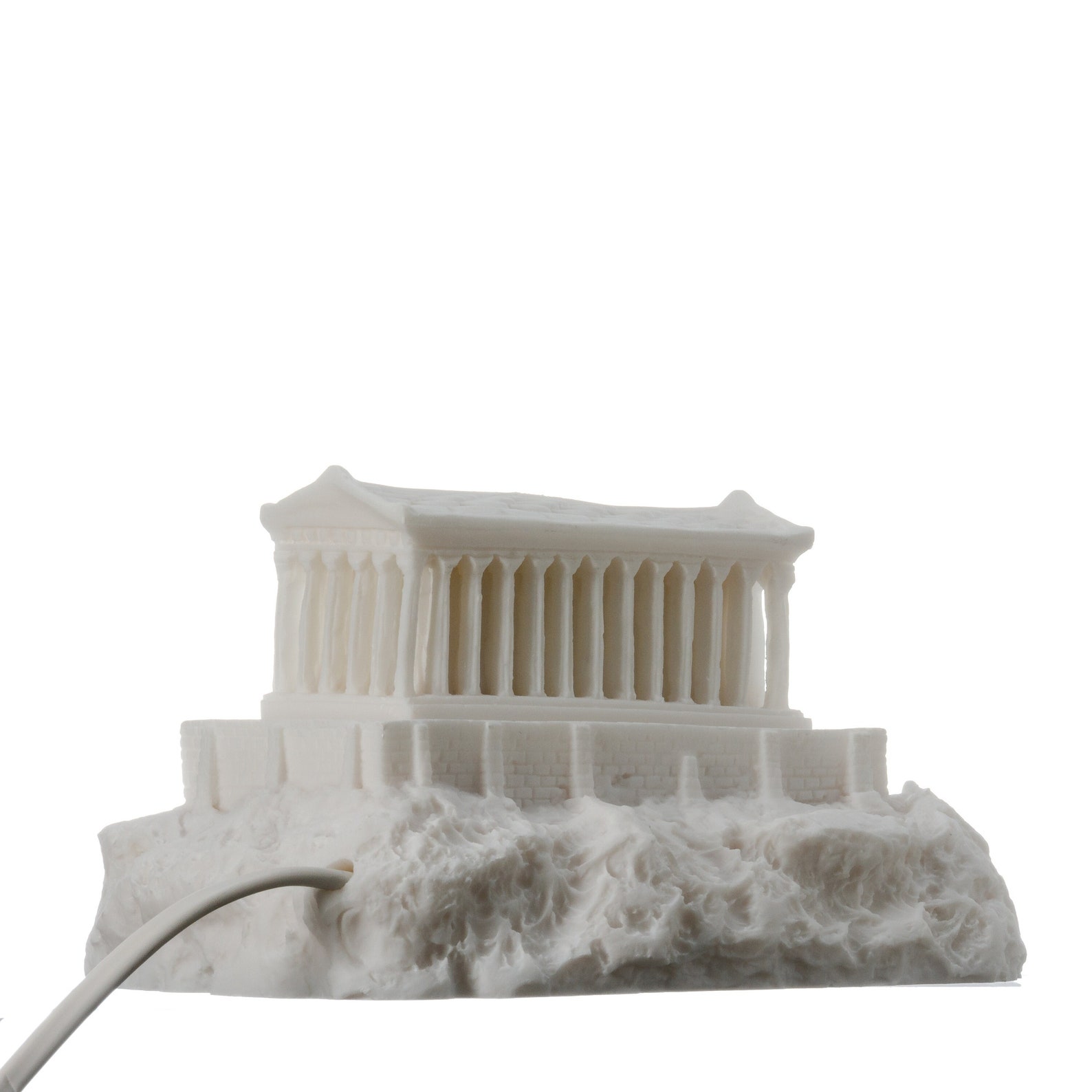 Parthenon Acropolis With Night Lamp Temple of Goddess Athena Alabaster ...