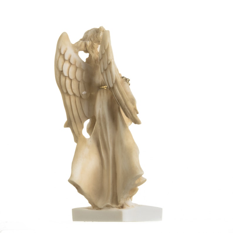 Guardian Angel With Girl Figurine Alabaster Statue Handmade - Etsy