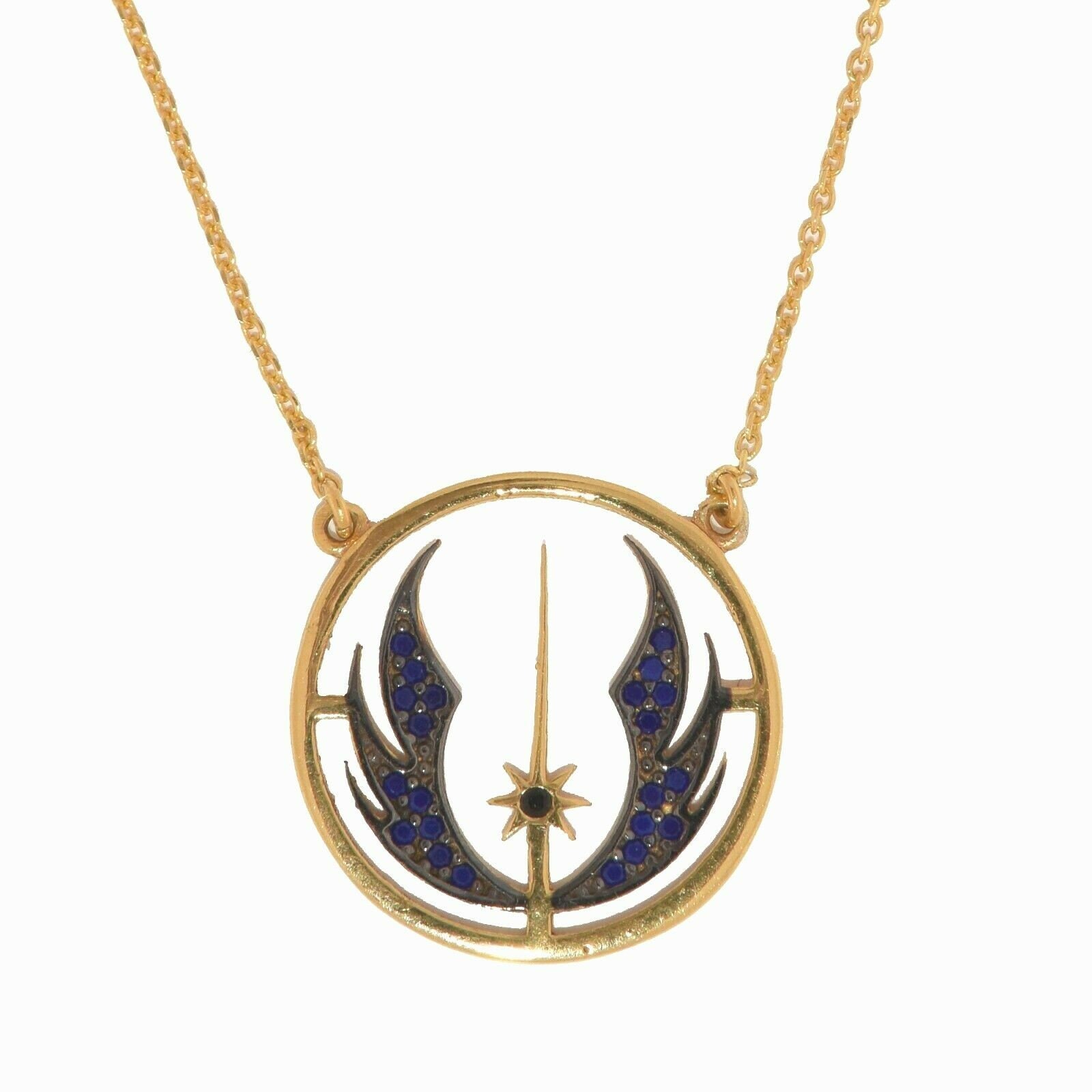 Star Wars Necklace Jedi Pendant Mens Jewellery Necklace Silver Sterling ...