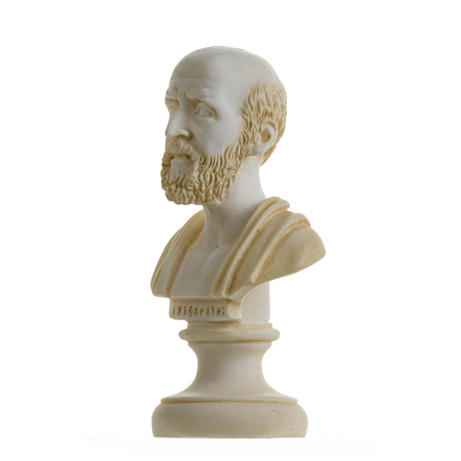 Hippocrates of Kos Father of Medicine Alabaster Statue Bust 5.9 Inches ...