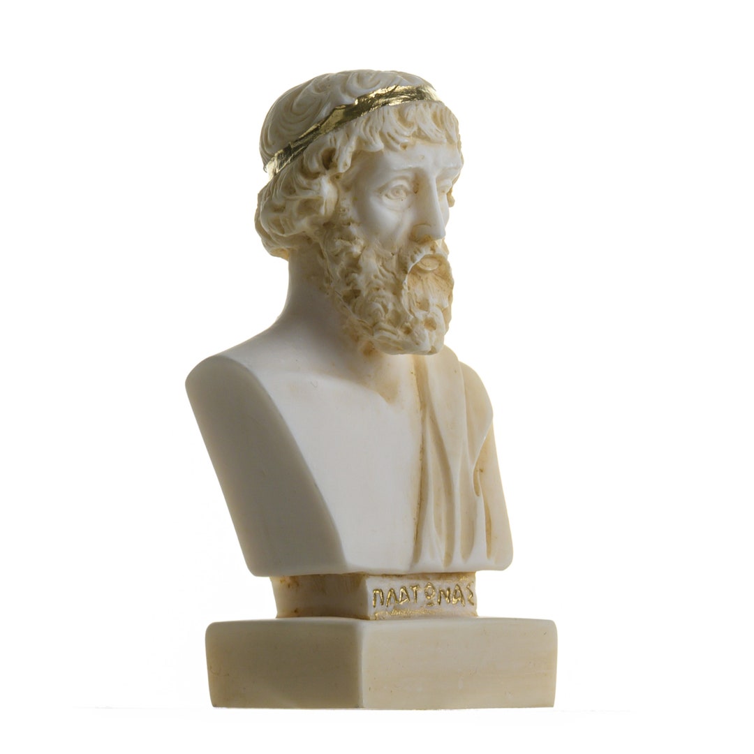 Plato Greek Father of Philosophy Statue Alabaster Handmade Head Bust ...
