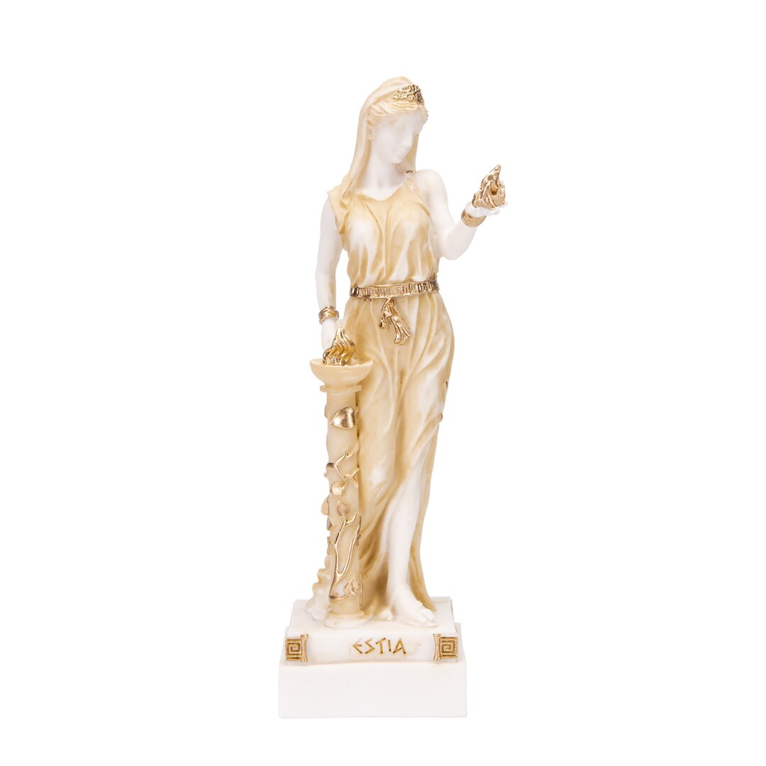 Hestia Goddess of the Hearth, Home Family, and the State Statue Gold ...