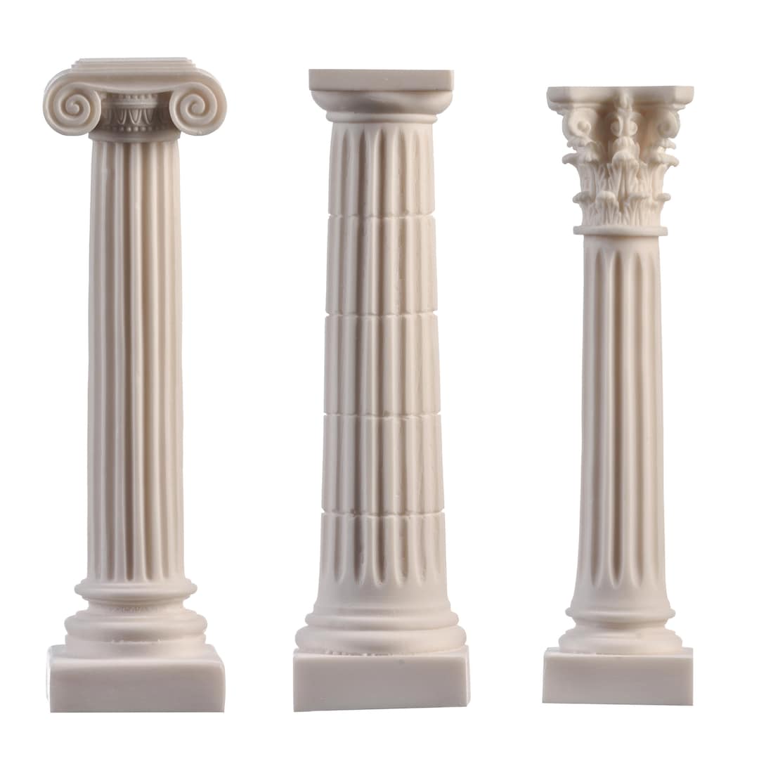 Greek Column Set Corinthian Ionic Doric Order Architecture Alabaster - Etsy