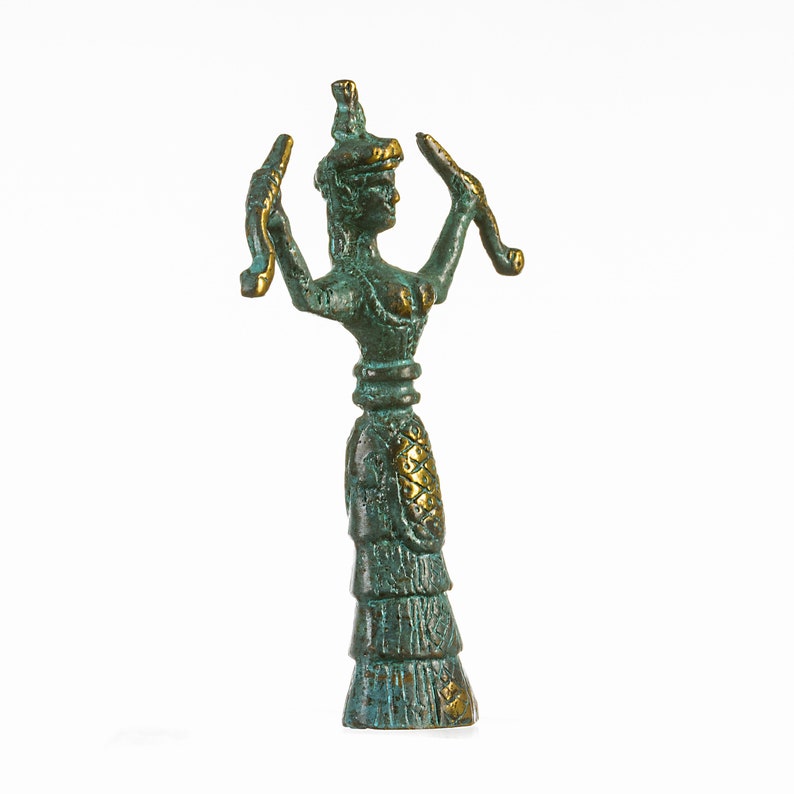 Minoan Snake Serpent Goddess of Crete Ariadne Knossos Handmade | Etsy