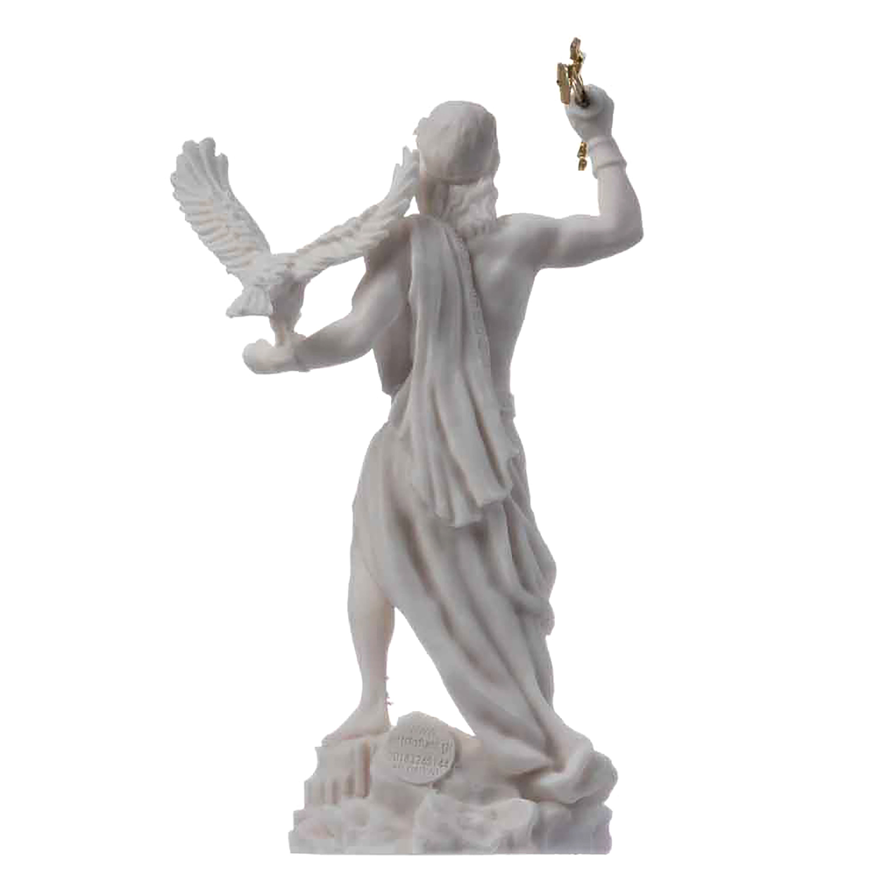 Zeus Greek God Jupiter Thunder Statue Figurine Alabaster 7.08" - Etsy