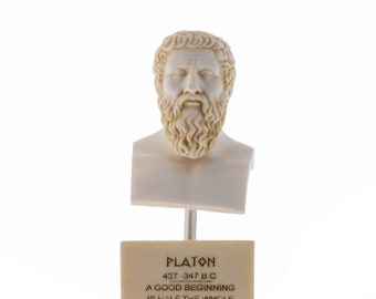 Plato Greek Father of Philosophy Statue Alabaster Handmade | Etsy
