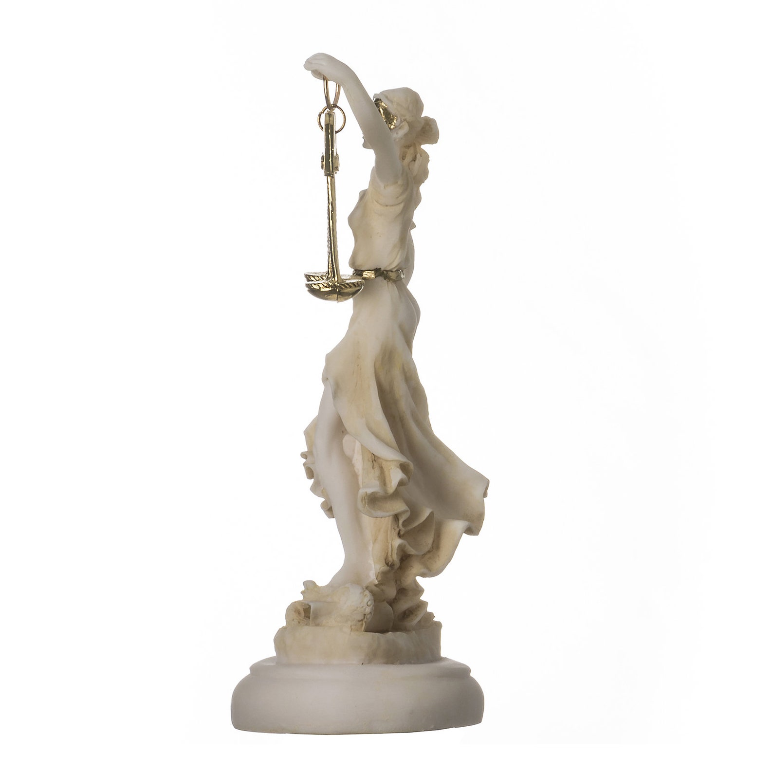 Greek Goddess Themis Statue Gold Colour Figurine Blind Lady - Etsy