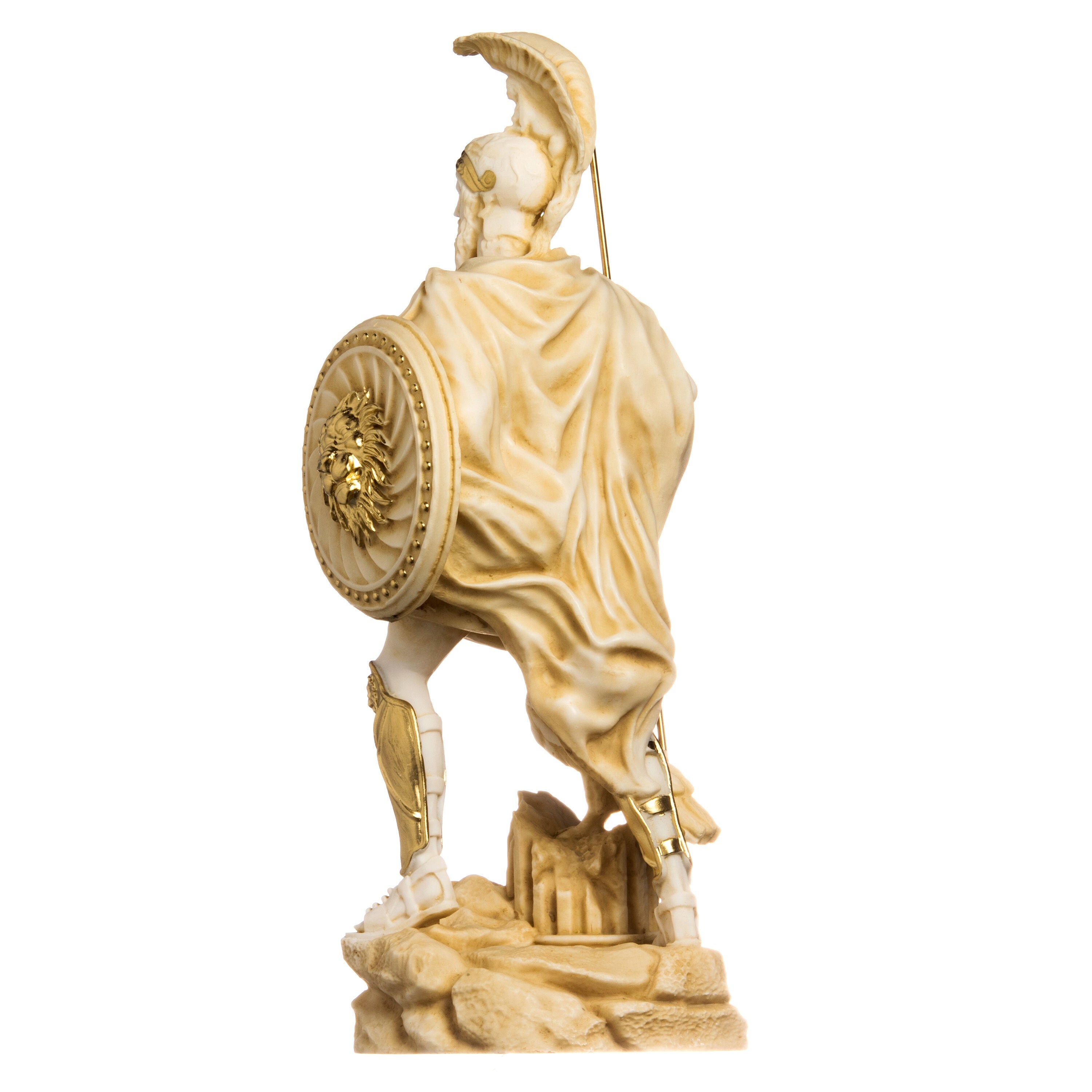 Ares Mars God of War Zeus Son Roman Statue Alabaster Gold Tone | Etsy