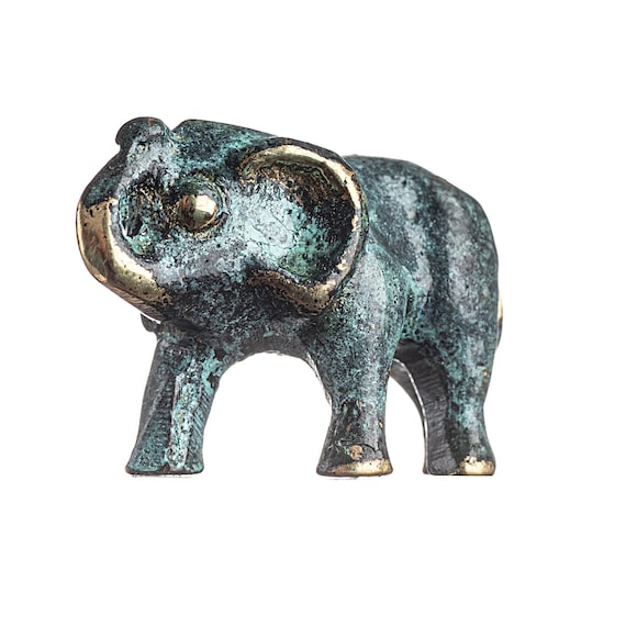Good Luck Elephant Statue African Asian 100% Bronze Handmade | Etsy