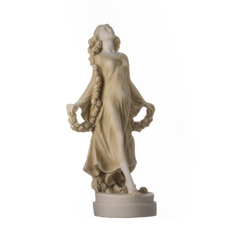 FLORA Goddess Golden Maiden of Blossoms Flowers Molded Marble | Etsy