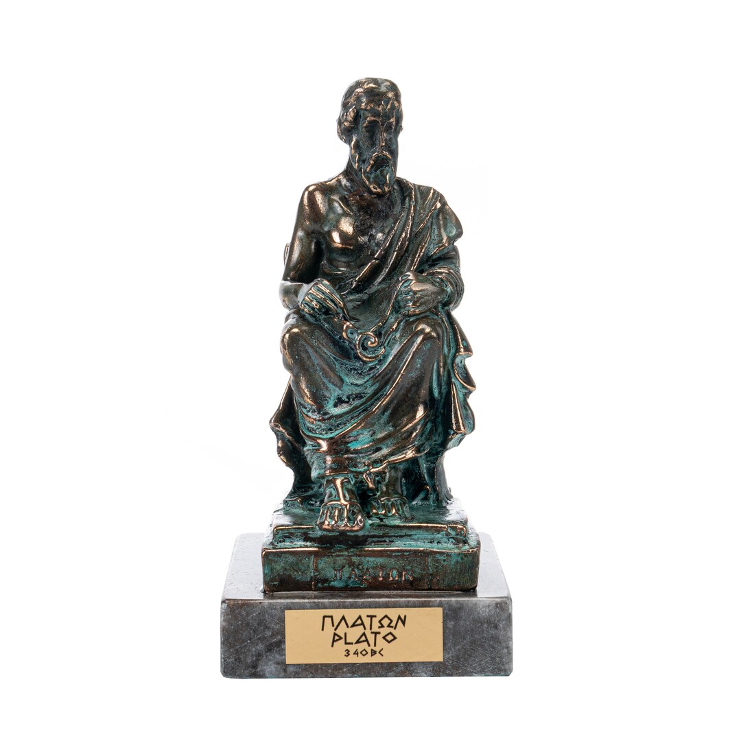 Plato Greek Father of Philosophy Bronze Sculpture With Marble Base 5.5 ...