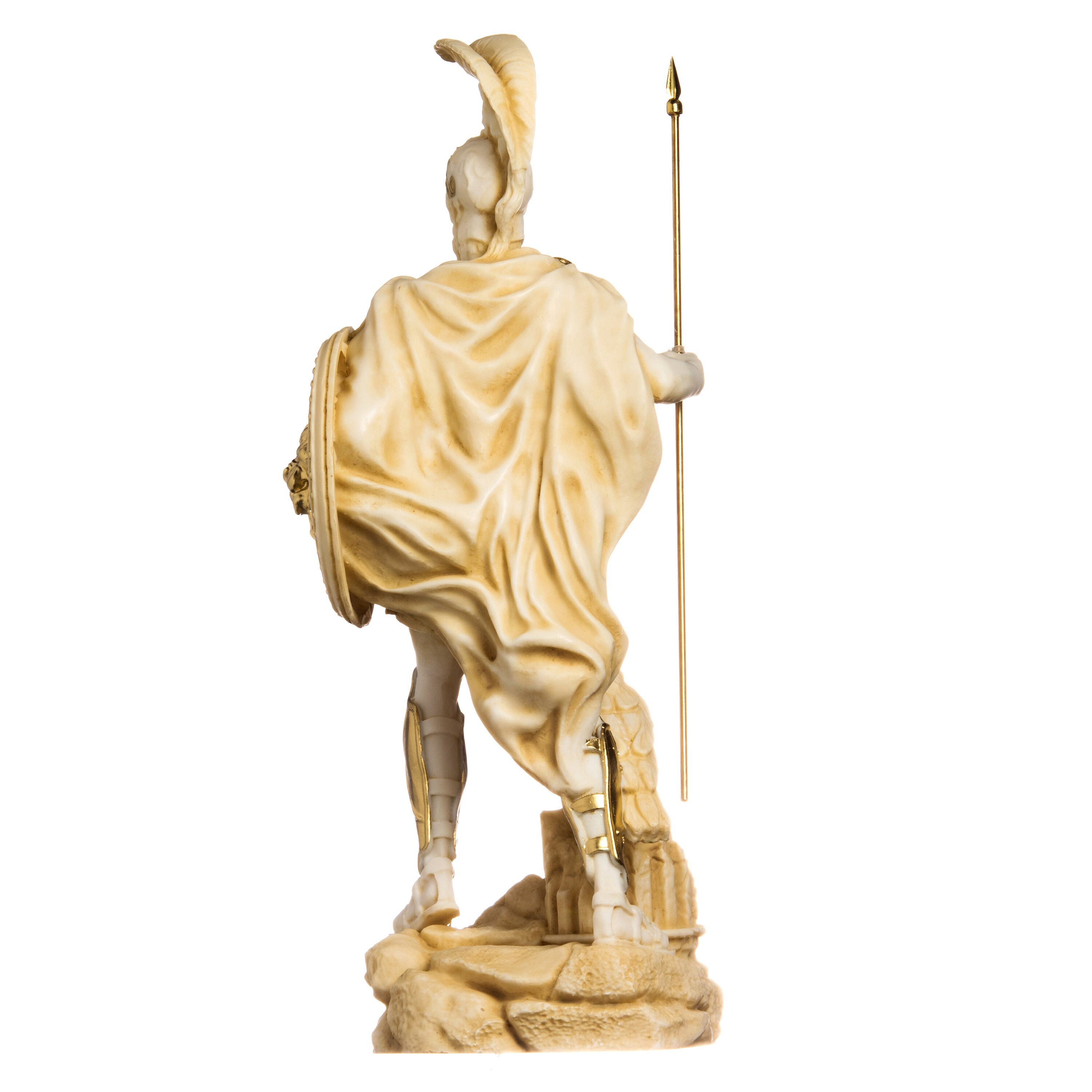 Ares Mars God of War Zeus Son Roman Statue Alabaster Gold Tone | Etsy