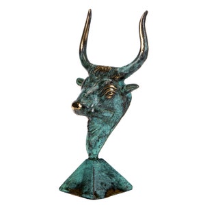 Minotaur Ancient Greek Mythology Head Bull Statue Bronze Figurine 5.5 ...