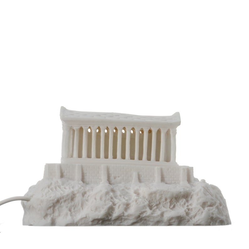 Parthenon Acropolis With Night Lamp Temple of Goddess Athena Alabaster ...