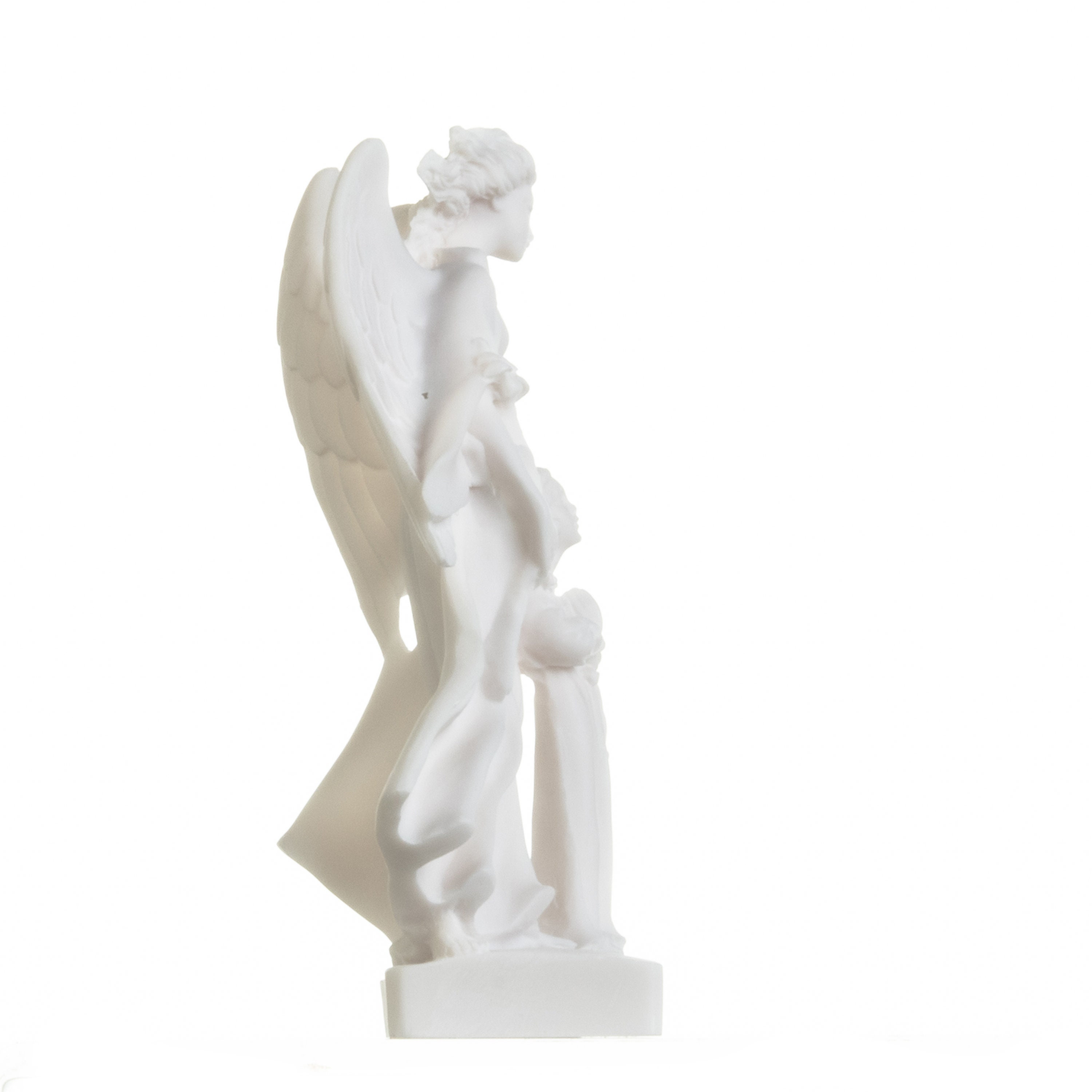 Guardian Angel with Girl Figurine Alabaster Statue Handmade | Etsy