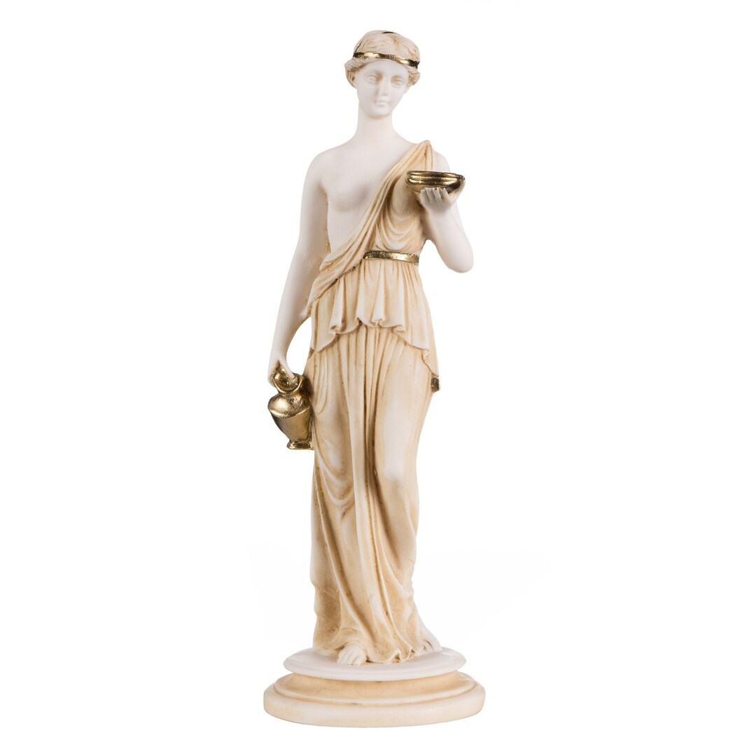 Hebe Youth Goddess Female Figure Cupbearer Mythology Alabaster Statue ...