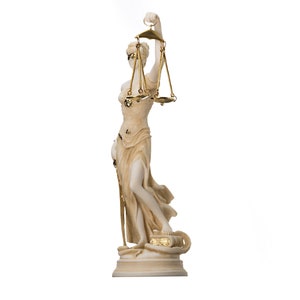 Greek Goddess Themis Statue Gold Colour Blind Lady Justice Sculpture ...