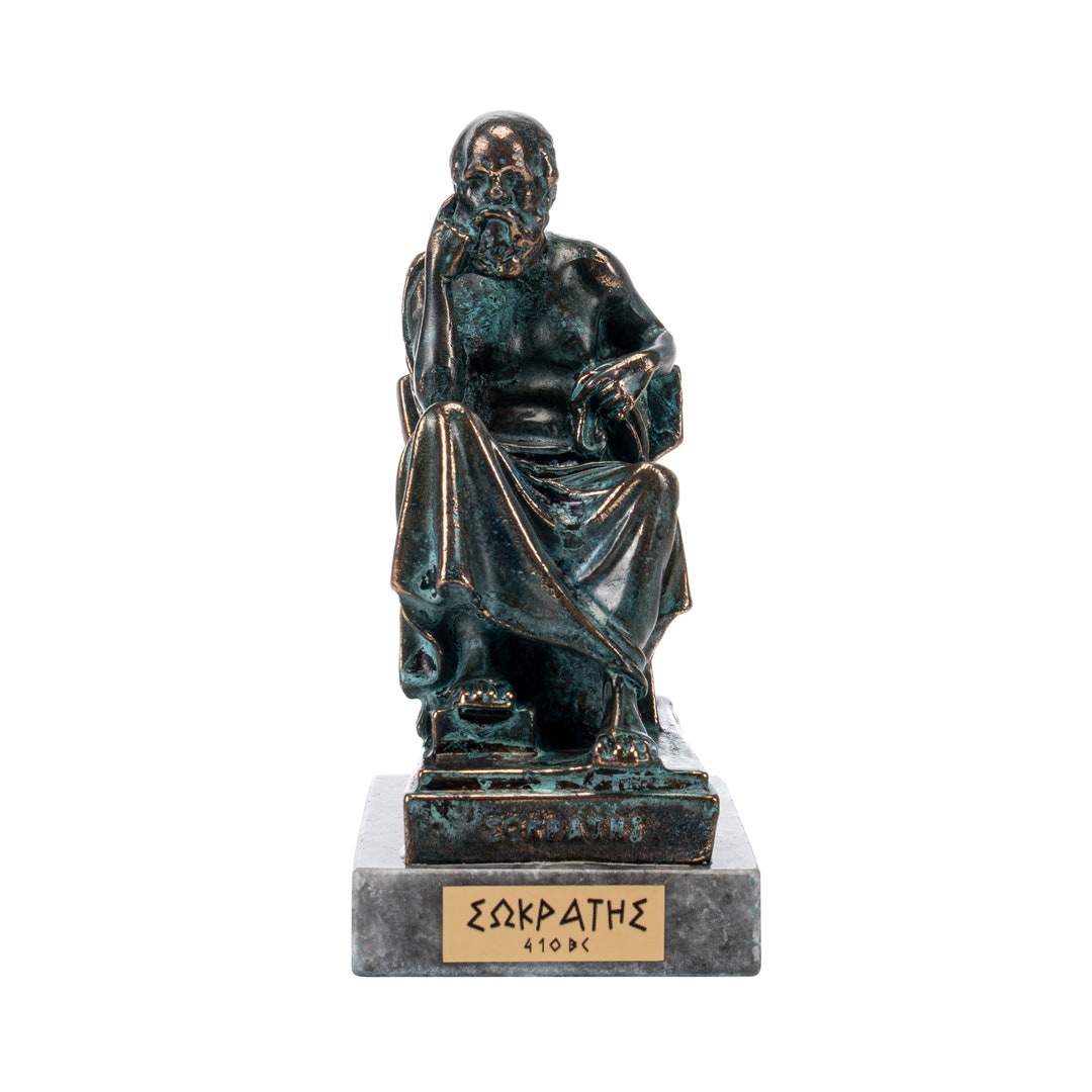 Socrates Ancient Greek Philosopher Bronze Sculpture Statue With Marble ...