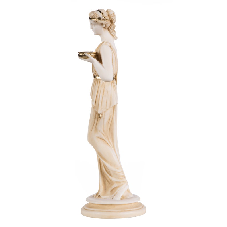 Hebe Youth Goddess Female Figure Cupbearer Mythology Alabaster Statue ...