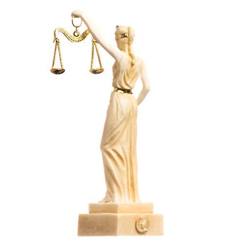 Greek Goddess Themis Statue Gold Tone Blind Lady Justice | Etsy