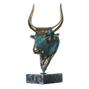 Minotaur Ancient Greek Mythology Head Statue Bronze 7.4" - Etsy