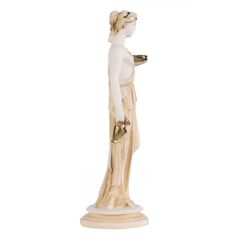 Hebe Youth Goddess Female Figure Cupbearer Mythology Alabaster Statue ...