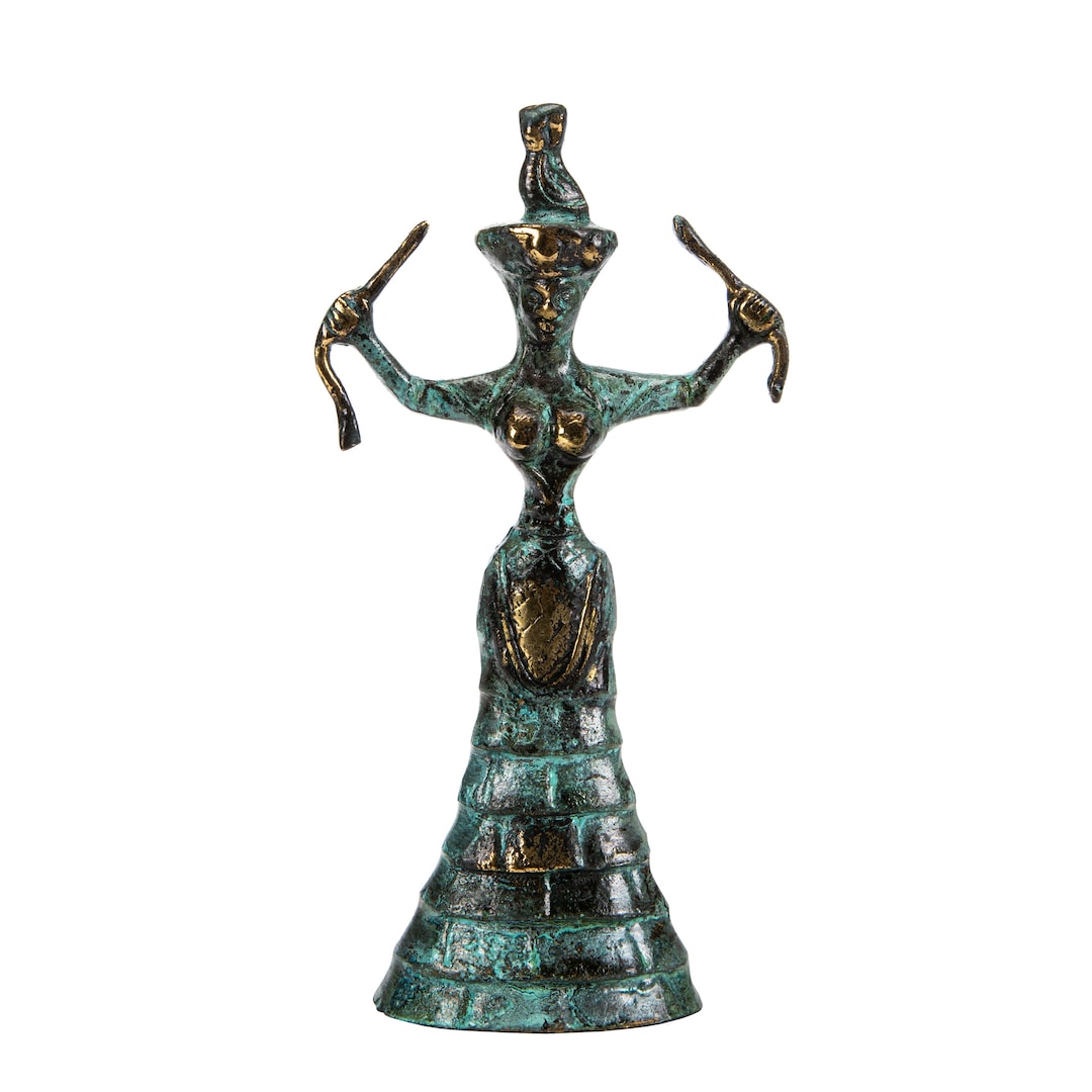 Ariadne Minoan Snake Serpent Goddess Museum Replica Knossos Handmade ...