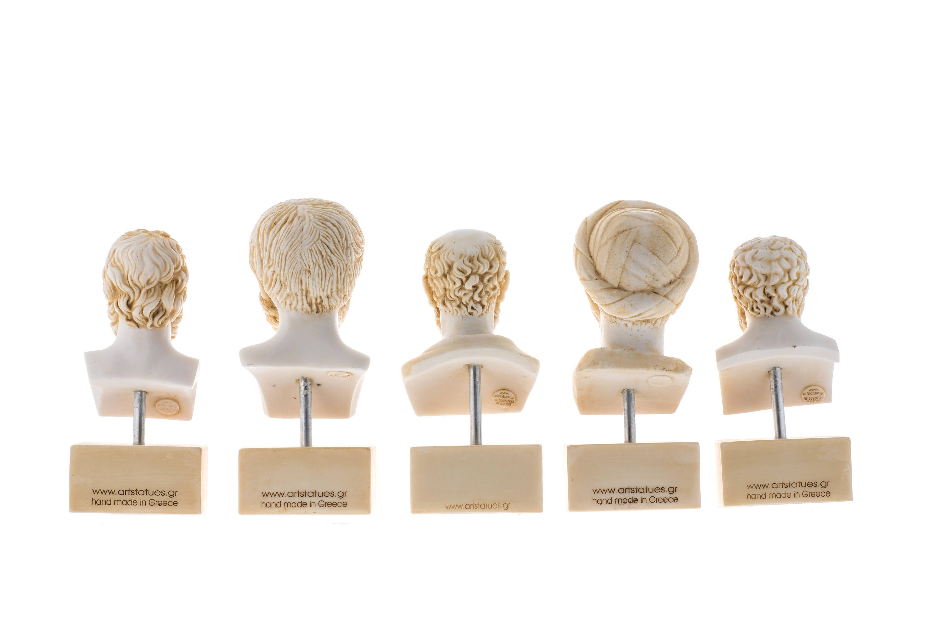 Set of Greek Philosophers Busts Socrates Aristotle Hippocrates ...