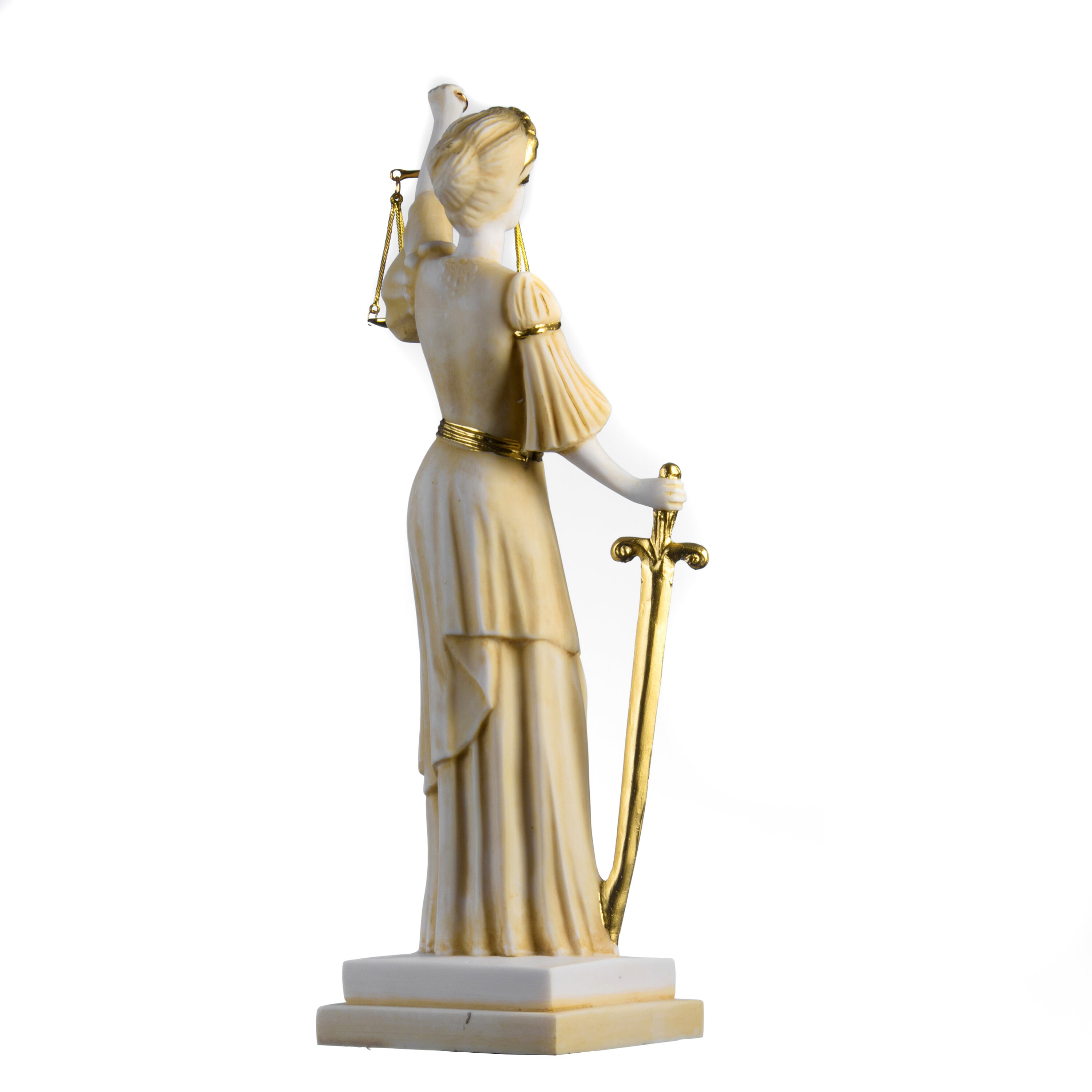 Greek Goddess Themis Statue Gold Colour Blind Lady Justice | Etsy