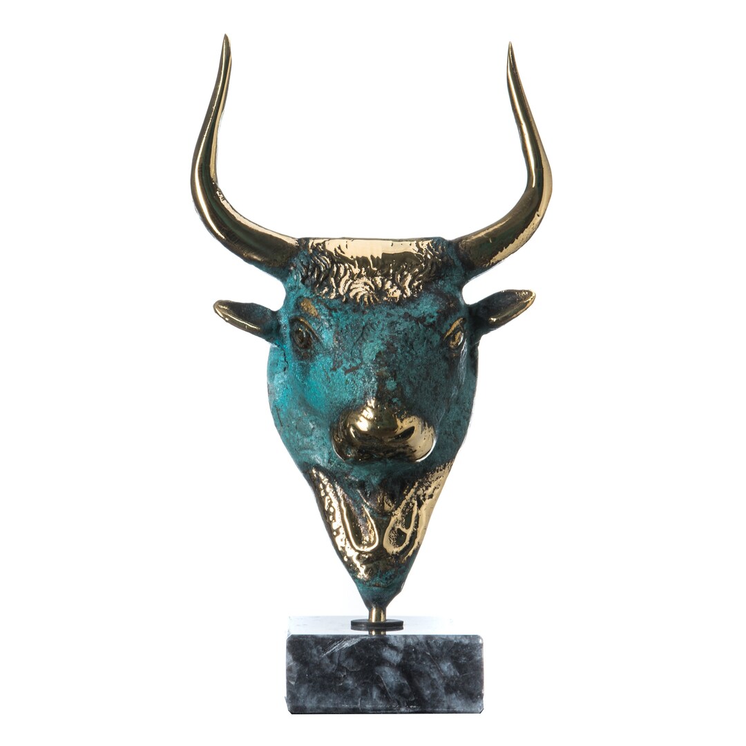 Minotaur Ancient Greek Mythology Head Statue Bronze 7.4" - Etsy