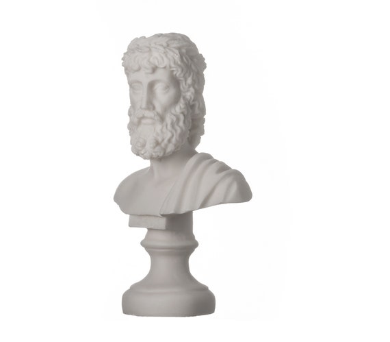 Sculpture Zeus Bust Head Sculpture Greek Roman Mythology God Alabaster ...