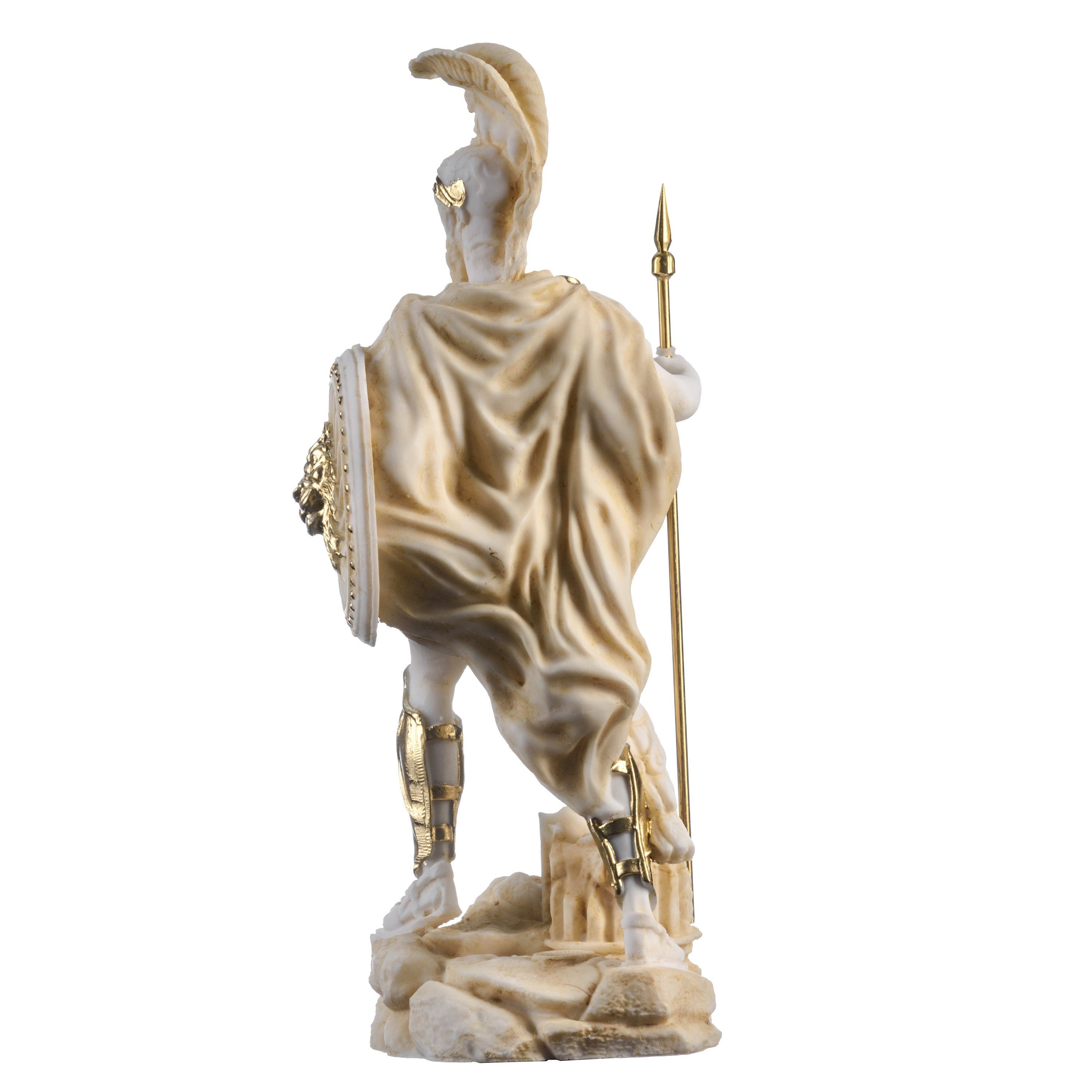 Ares Mars God of War Zeus Son Roman Statue Alabaster Gold Tone - Etsy