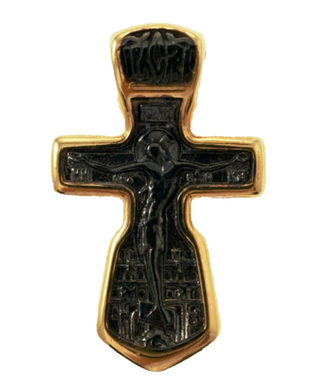 Orthodox Cross Greek Crucifix Sterling Silver 925 Gold Plated 1.10" - Etsy