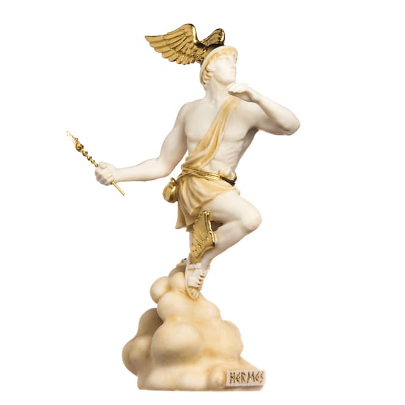 Sculpture Art Objects Hermes Mercury Greek God Zeus Son Alabaster Roman ...