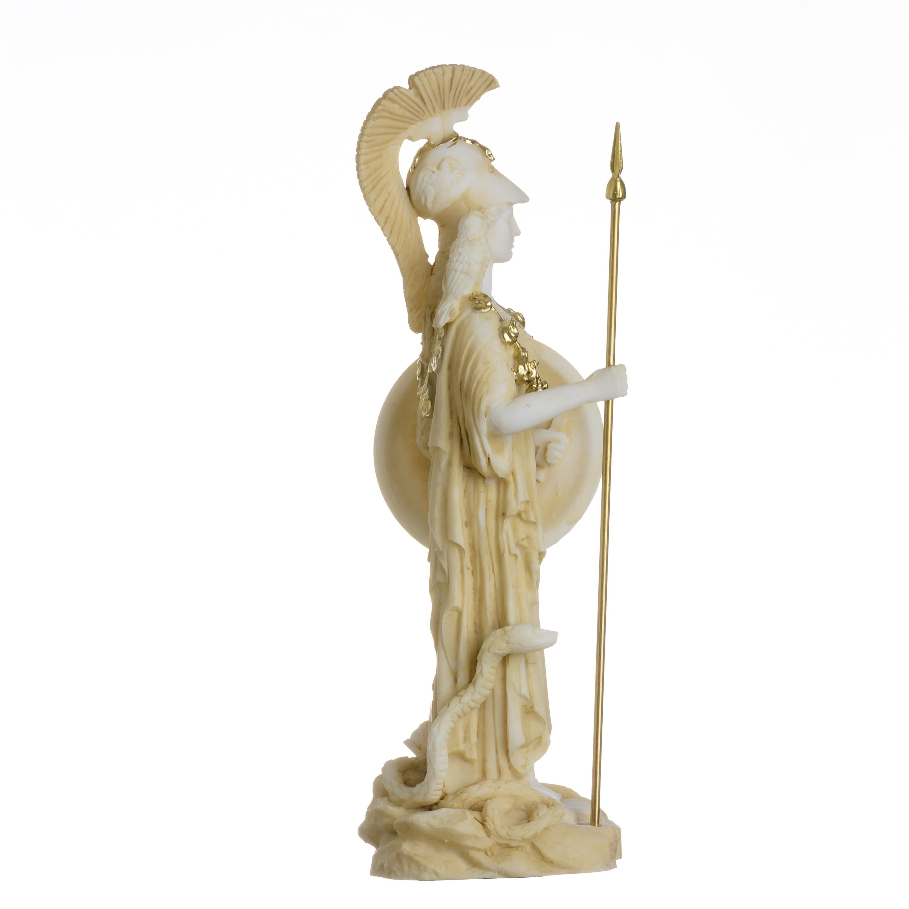 Athena With Owl Medusa Shield Goddess of Wisdom Handicraft | Etsy