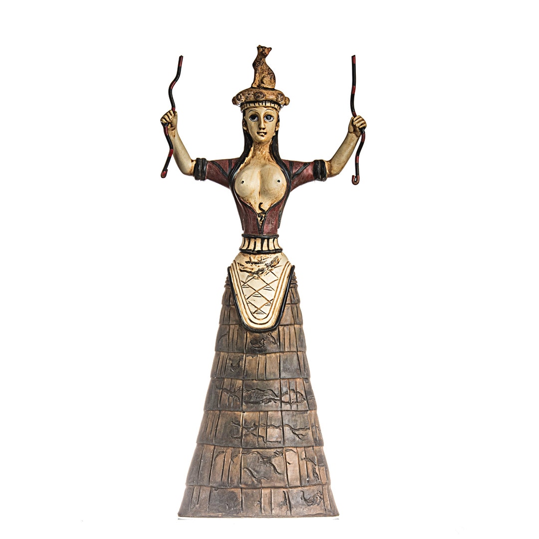 Minoan Snake Goddess 16th Century Replica Cretan Healer Priestess ...