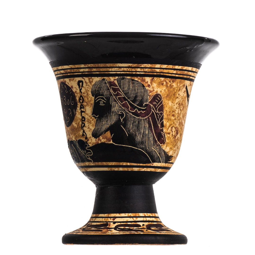 Pythagoras Cup of Justice Pythagorean Fair Mug Hand Painted Ceramic ...