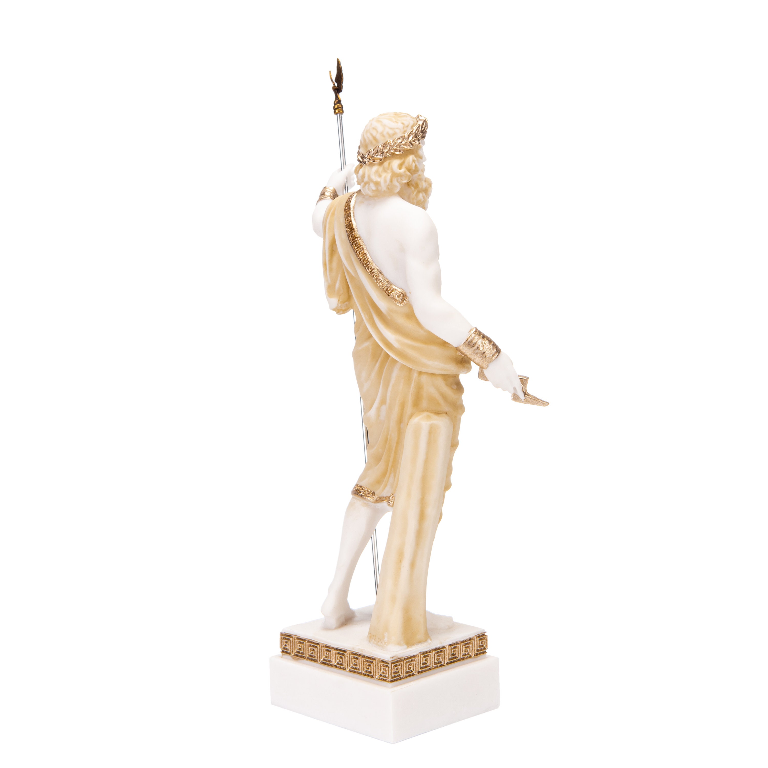 Zeus Greek God Jupiter Thunder Statue Figurine Gold Alabaster - Etsy