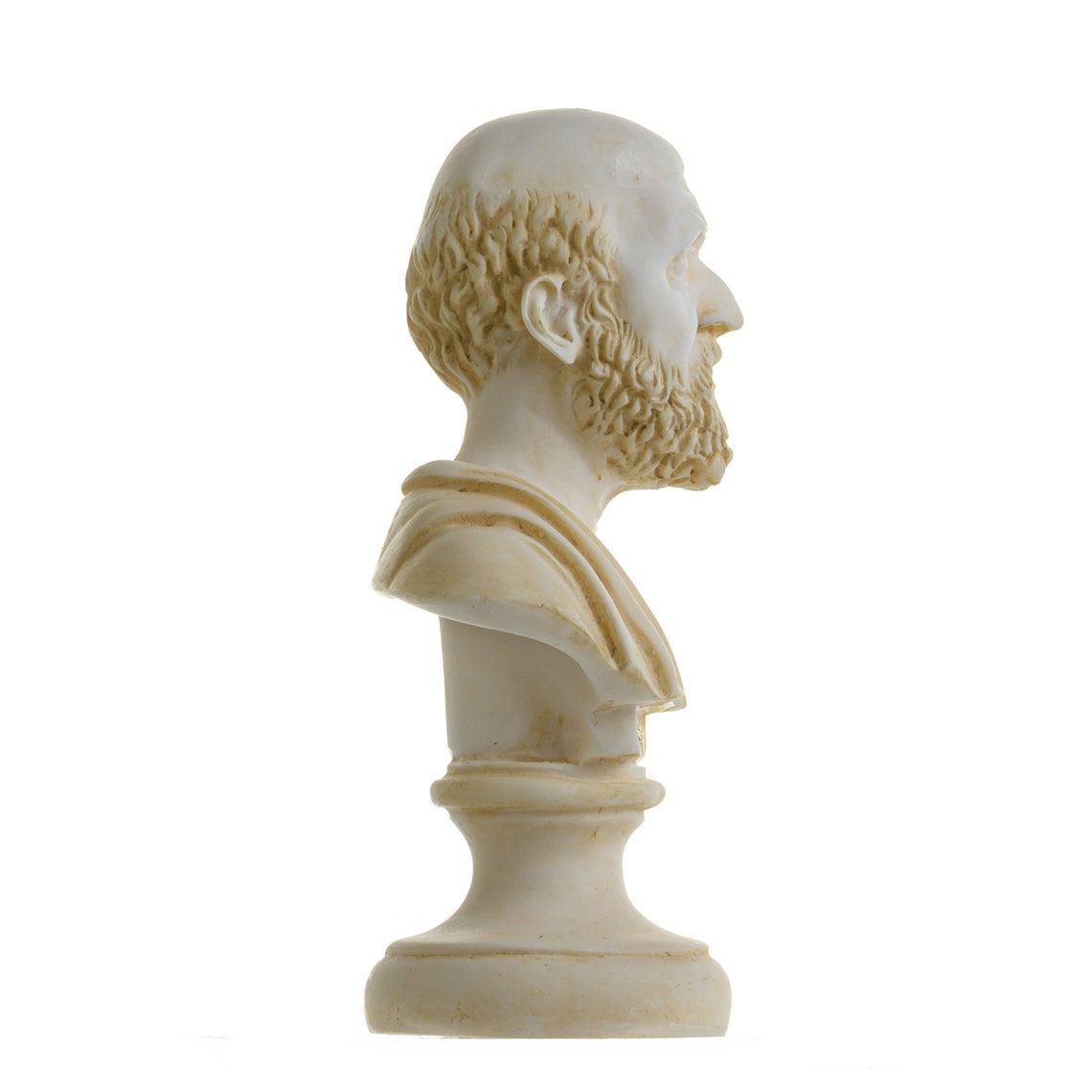 Hippocrates of Kos Father of Medicine Alabaster Statue Bust 5.9 Inches ...
