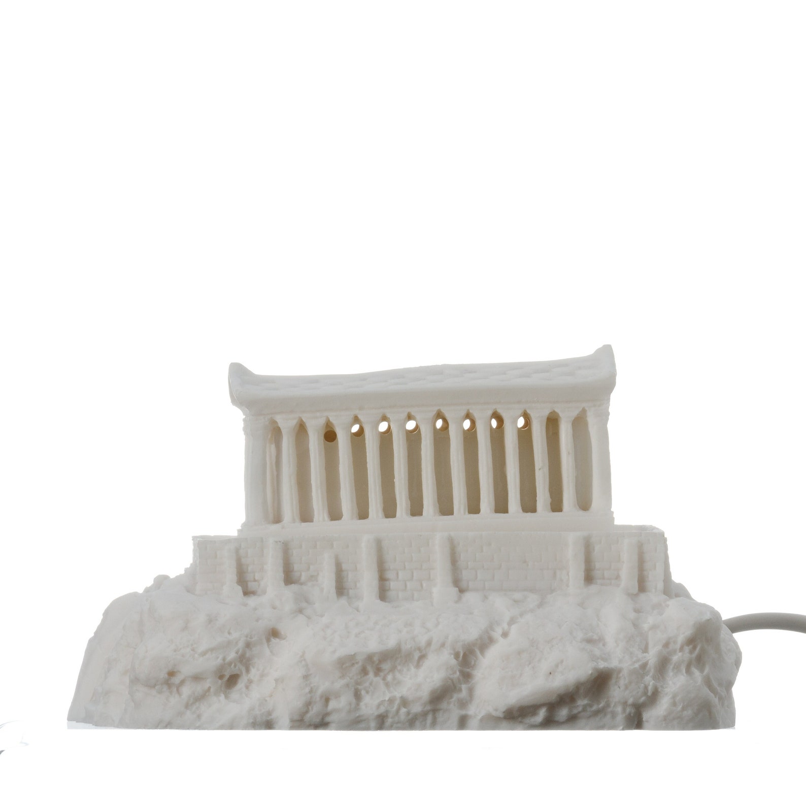 Parthenon Acropolis With Night Lamp Temple of Goddess Athena Alabaster ...