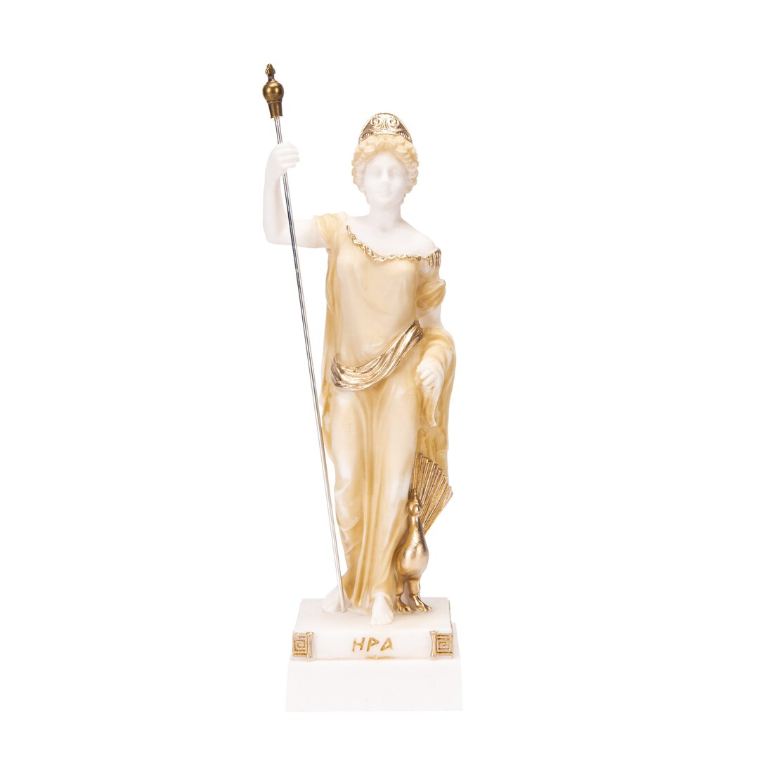 Hera Goddess of Marriage, Women, Childbirth, and Family Alabaster Gold ...