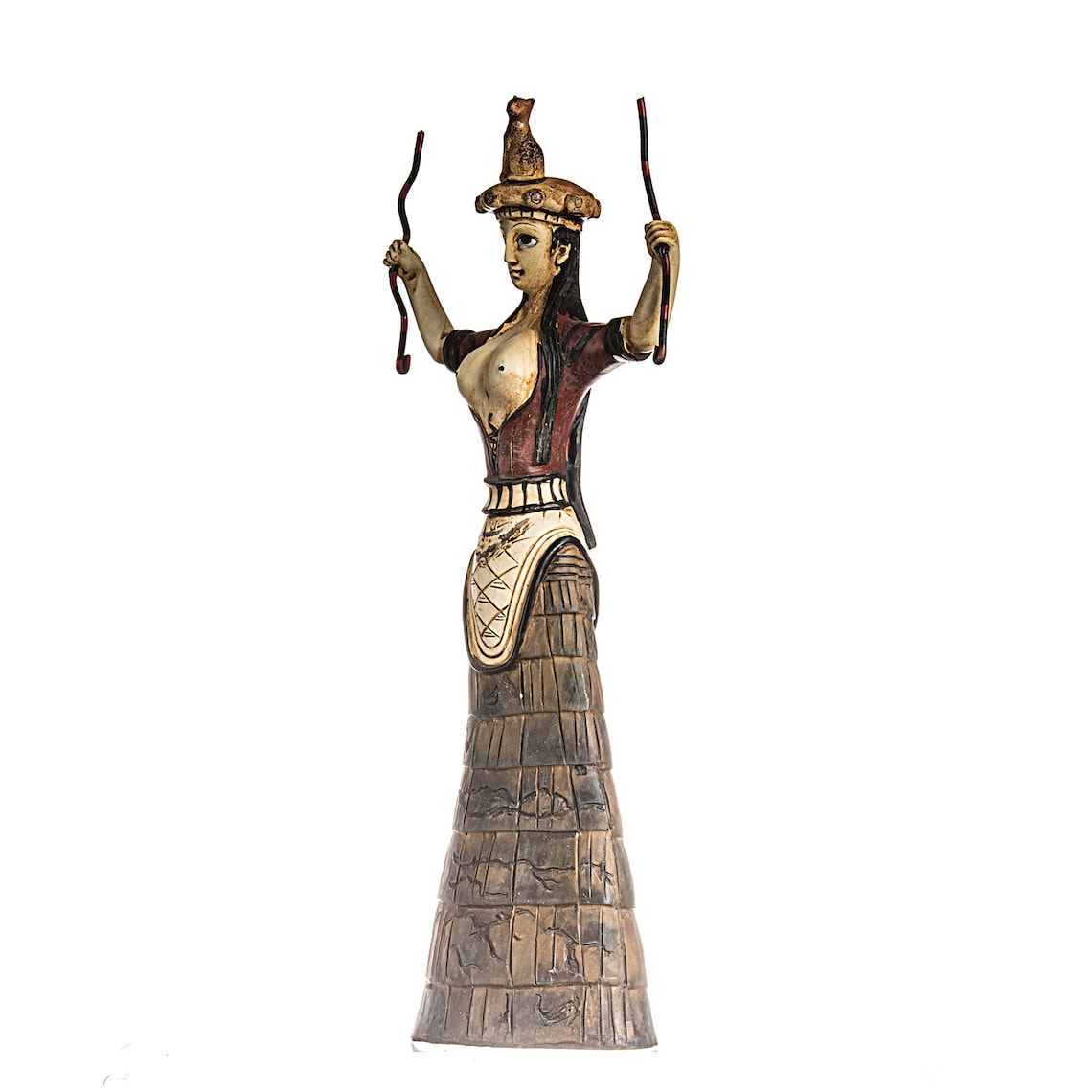 Minoan Snake Goddess 16th Century Replica Cretan Healer Priestess ...