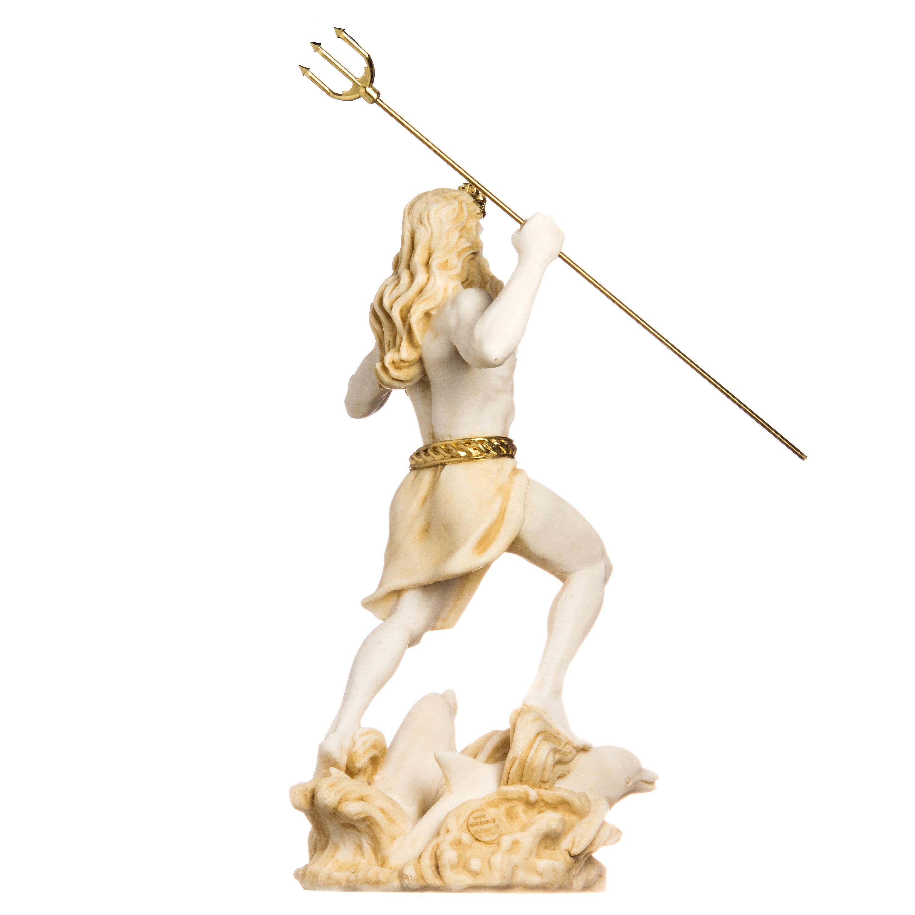 Poseidon Greek God of the Sea With Trident Statue Figurine Gold ...
