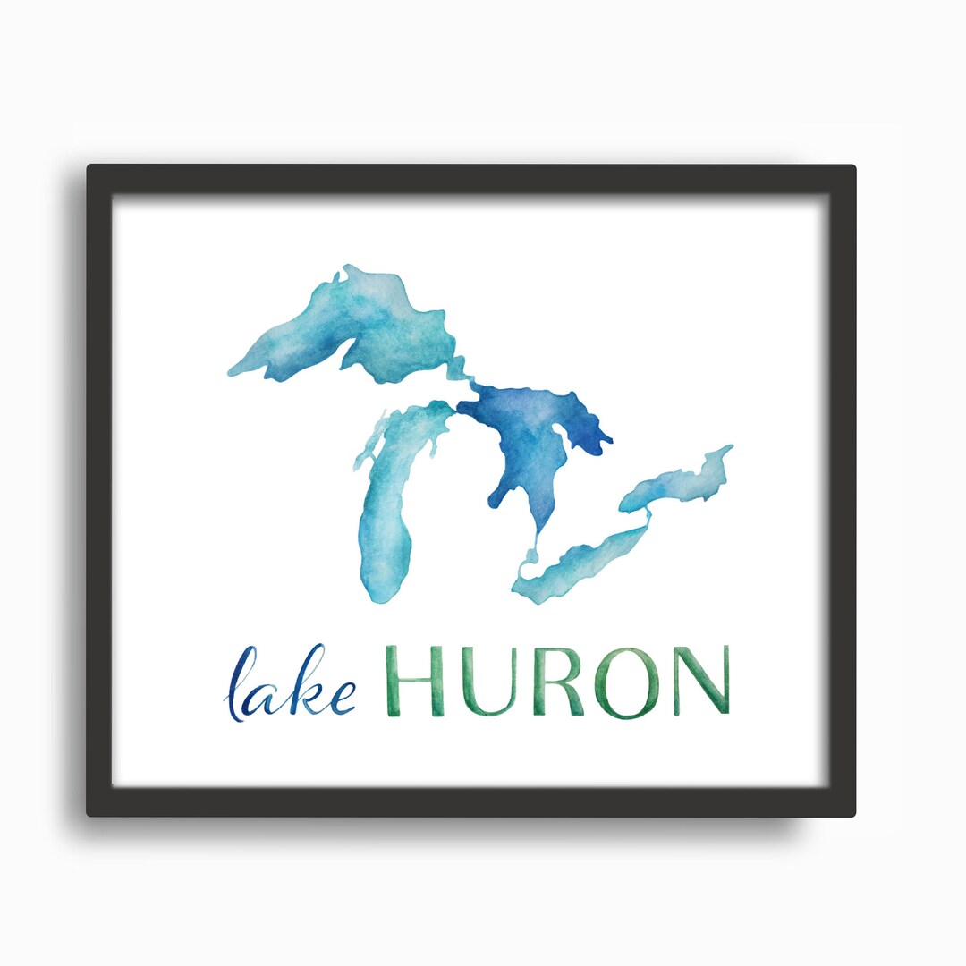 Lake Huron Watercolor Print - Etsy