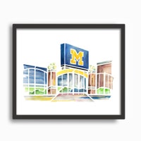 Ann Arbor Michigan Poster: University of Michigan Wolverines Art ...