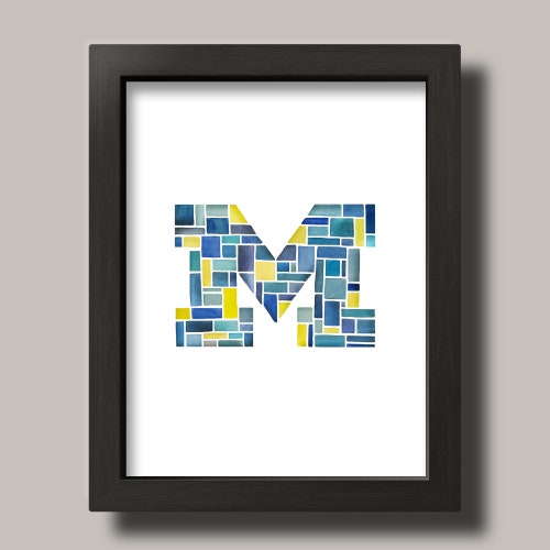 University of Michigan Sign Black and White Photo U of M - Etsy