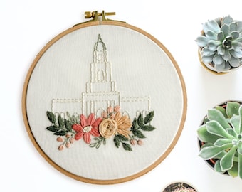 Rexburg Idaho LDS Temple Hand Embroidery Pattern, Digital PDF Pattern ...