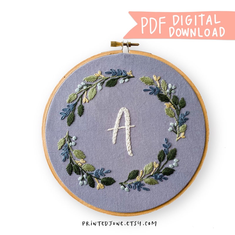 Initial Embroidery - Etsy