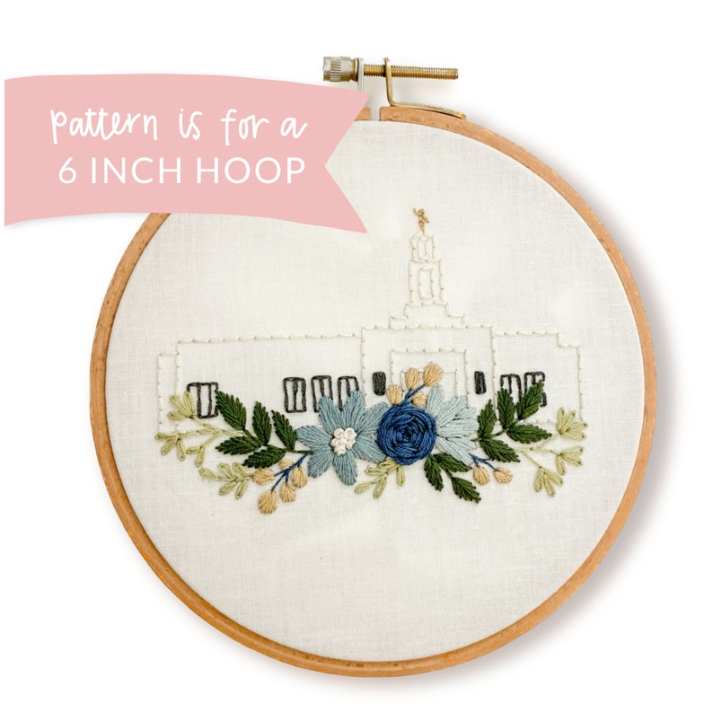 Memphis Tennessee LDS Temple Hand Embroidery Pattern, Digital PDF ...